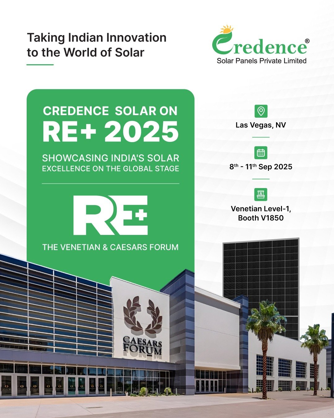 Credence Solar Panels to Showcase Indian Solar Excellence on Global ...